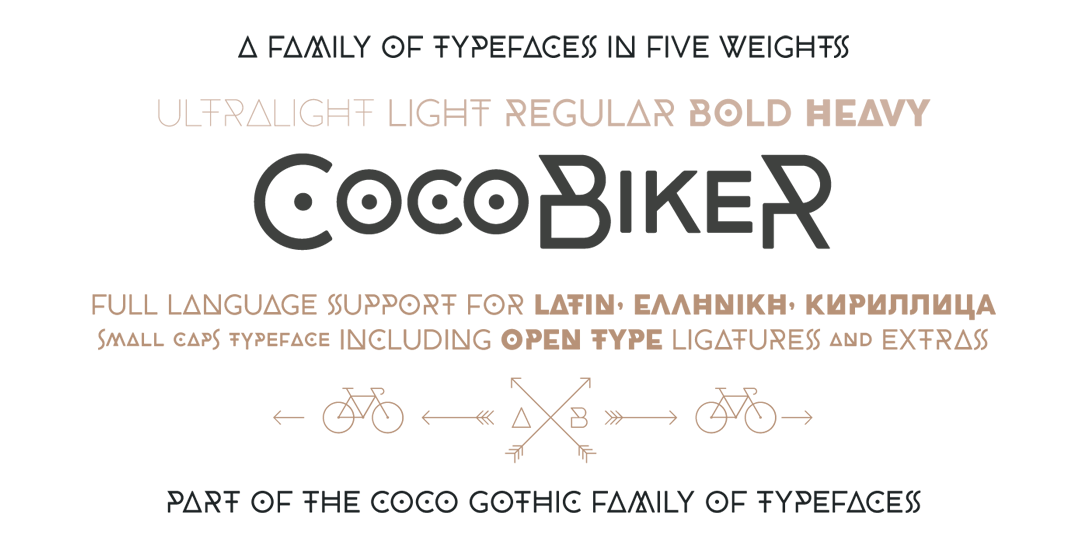 Шрифт CocoBiker кириллица скачать бесплатно