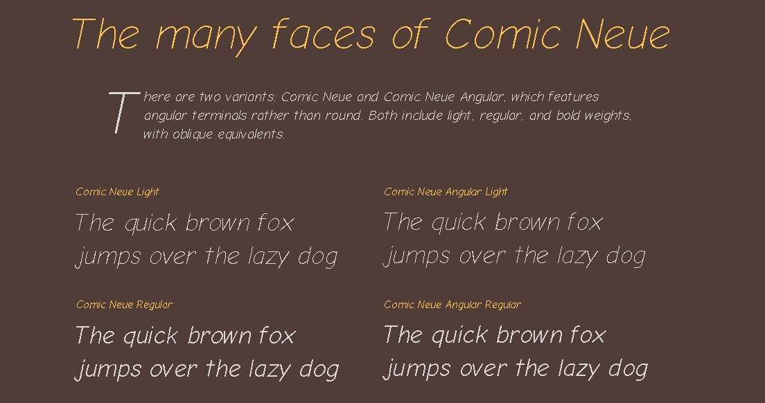Ширфт Comic Neue скачать бесплатно